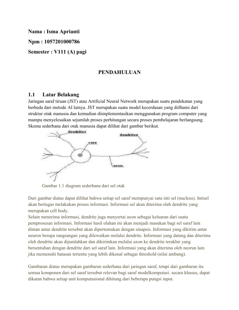 implementasi jaringan syaraf tiruan